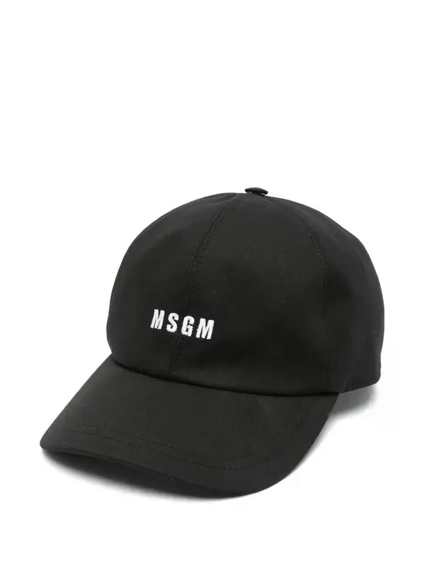 MSGM Logo-embroidered Cap - Black