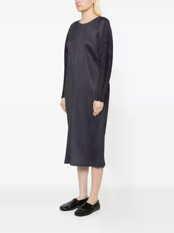 Issey Miyake Lantern Pleated Dress - Black