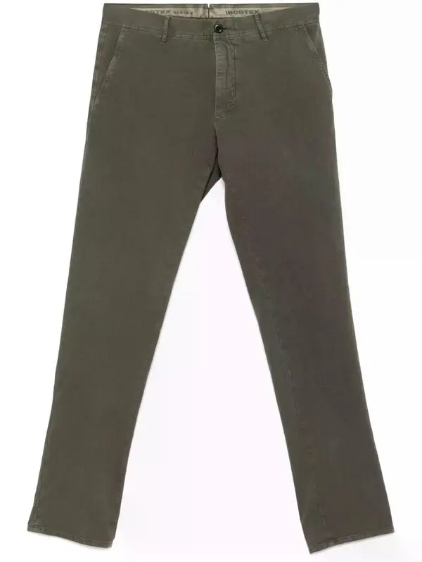 Incotex Twill Tapered Trousers - Green