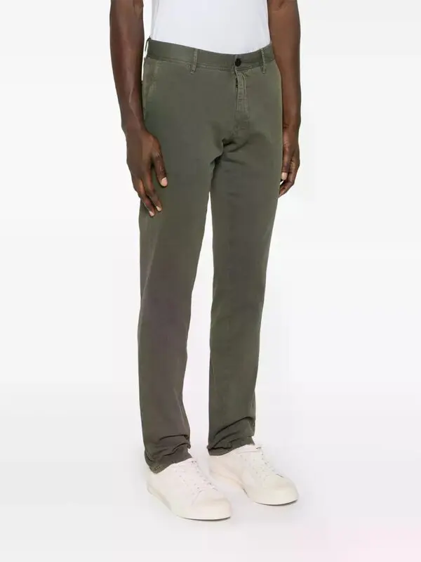 Incotex Twill Tapered Trousers - Green