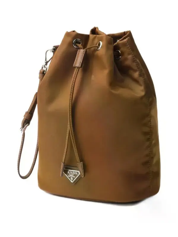 Prada Re-nylon Bucket Bag - Brown