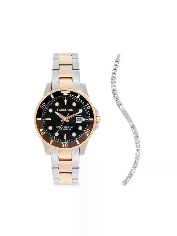 TRUSSARDI 42mm Bracelet Watch - Silver