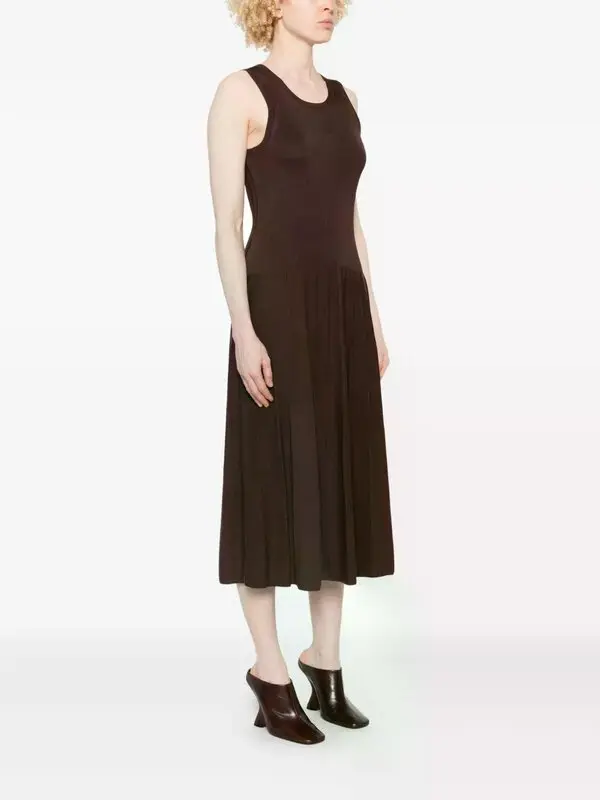 JOSEPH Ribbed Midi Dress - Brown
