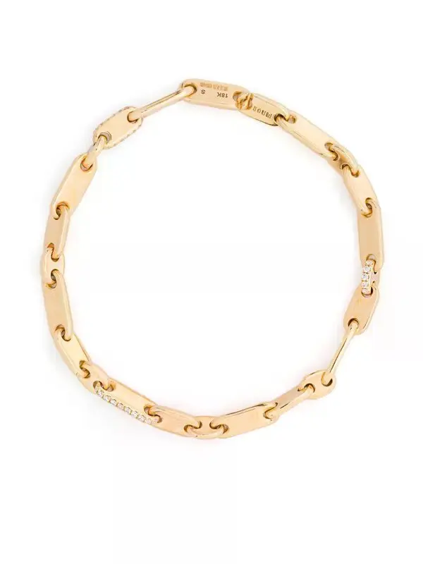 MAOR 18k Yellow Monolinka 4mm Diamond Bracelet - Gold