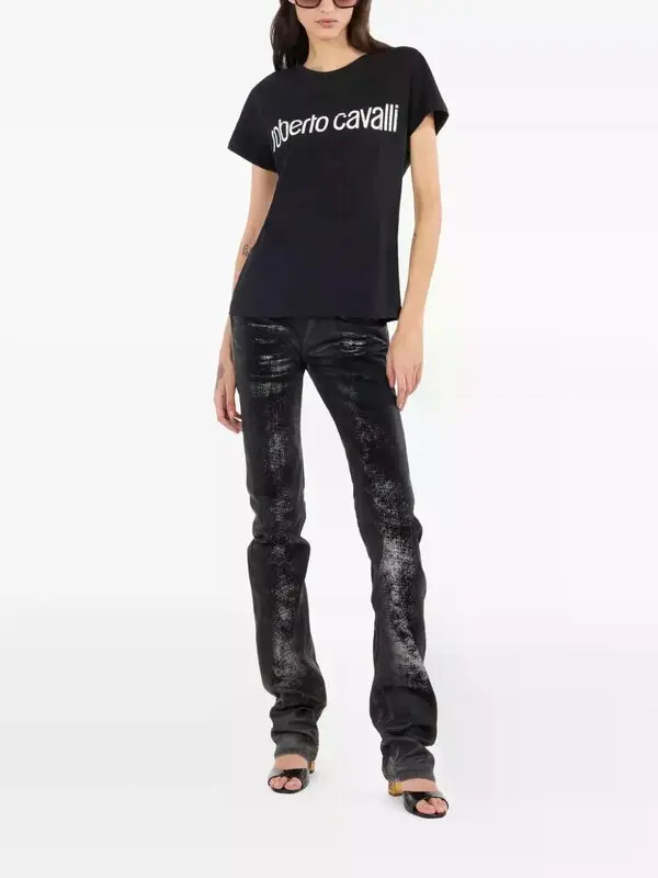 Roberto Cavalli Distressed Flared Jeans