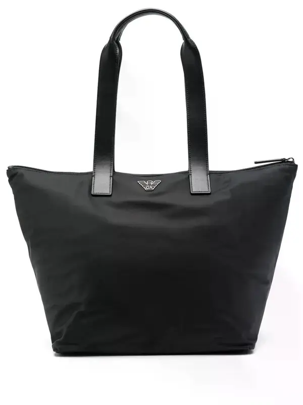 Emporio Armani Asv Large Tote Bag - Black