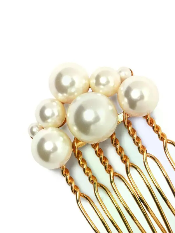 Jennifer Behr Gold Floral and Pearl Hair Comb Combs – Jennifer Behr LLC main image 2