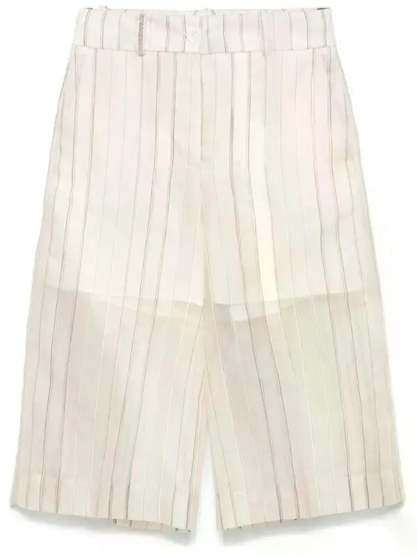 Peserico Striped Knee-length Shorts
