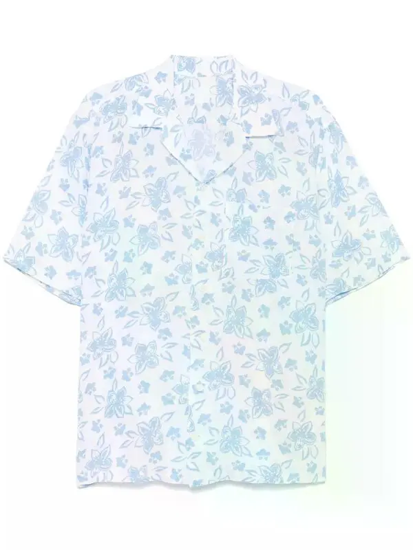120% Lino Floral-print Shirt