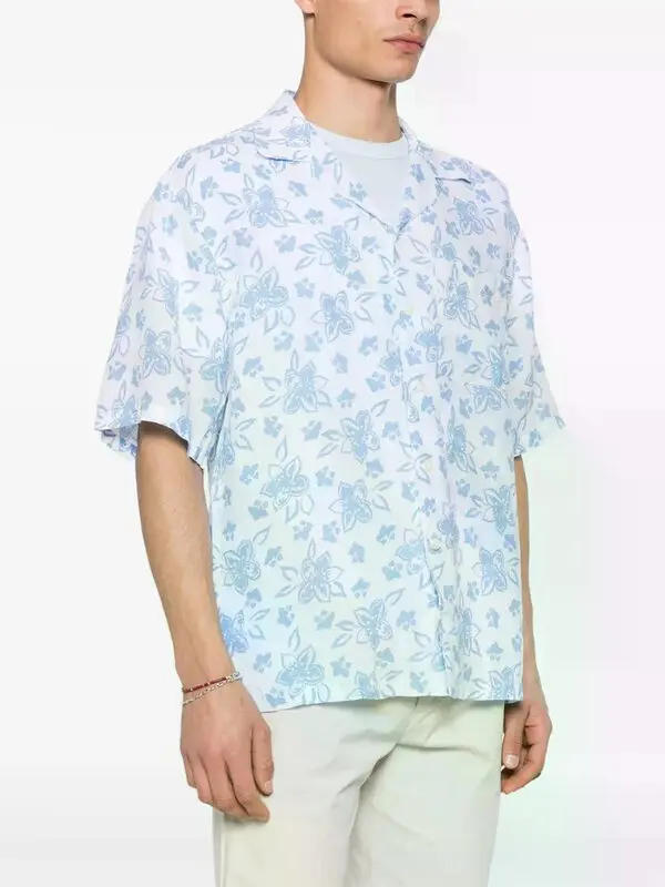 120% Lino Floral-print Shirt