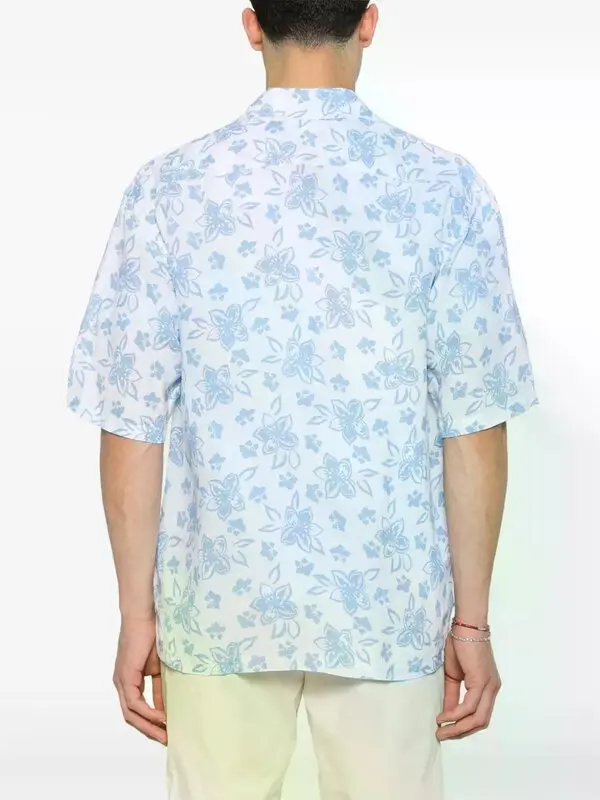 120% Lino Floral-print Shirt