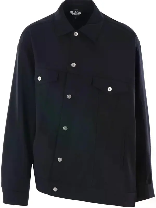 BLACK COMME DES GARÇONS Asymmetric Gabardine Jacket