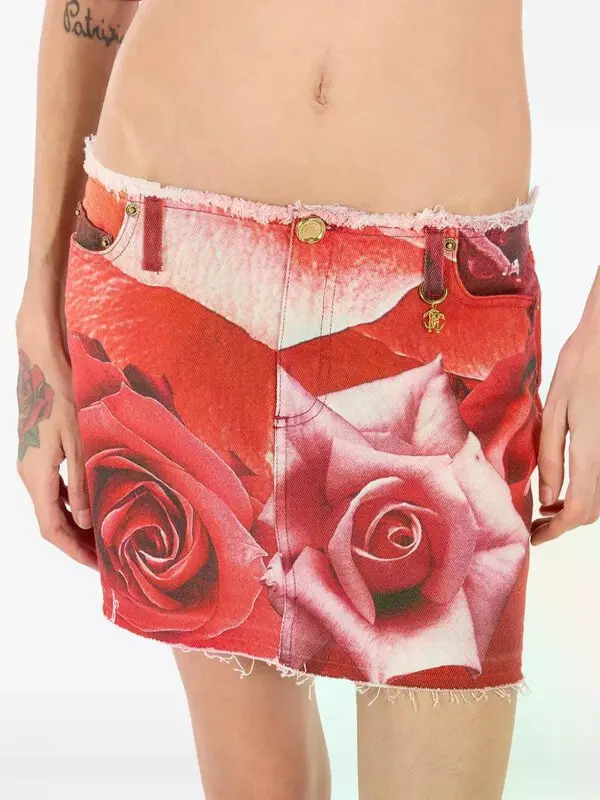 Roberto Cavalli Floral-print Mini Skirt