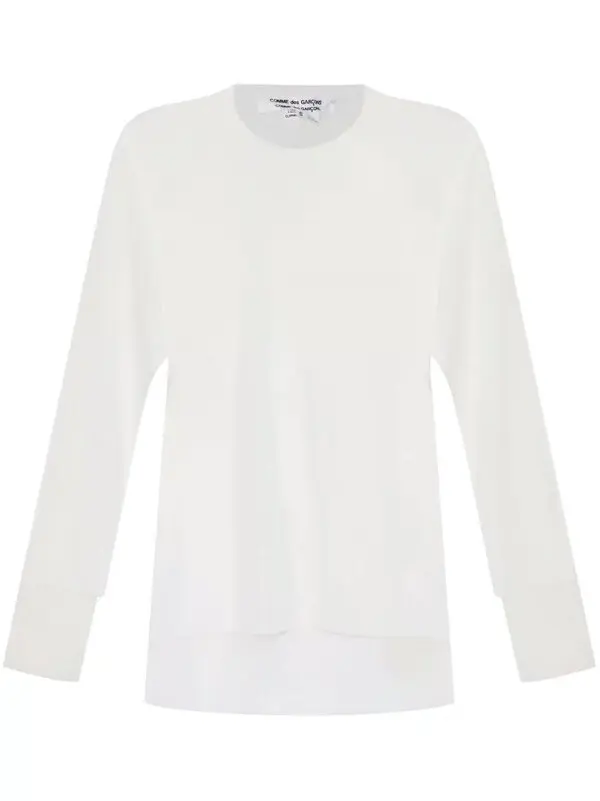 Comme Des Garçons Semi-sheer Blouse - White