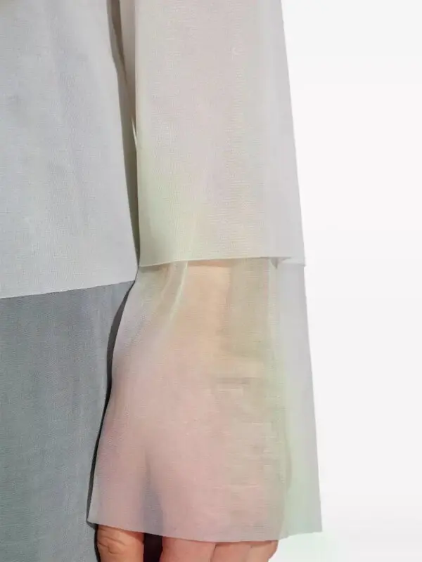 Comme Des Garçons Semi-sheer Blouse - White