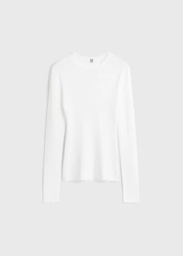TOTEME Compact Cotton Top - White