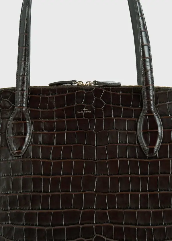 TOTEME Croc-embossed Leather Garderob Tote