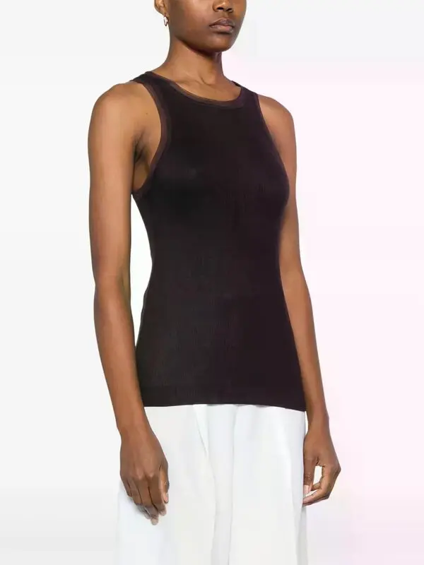 Remain Birger Christensen Mesh-edge Tank Top - Purple