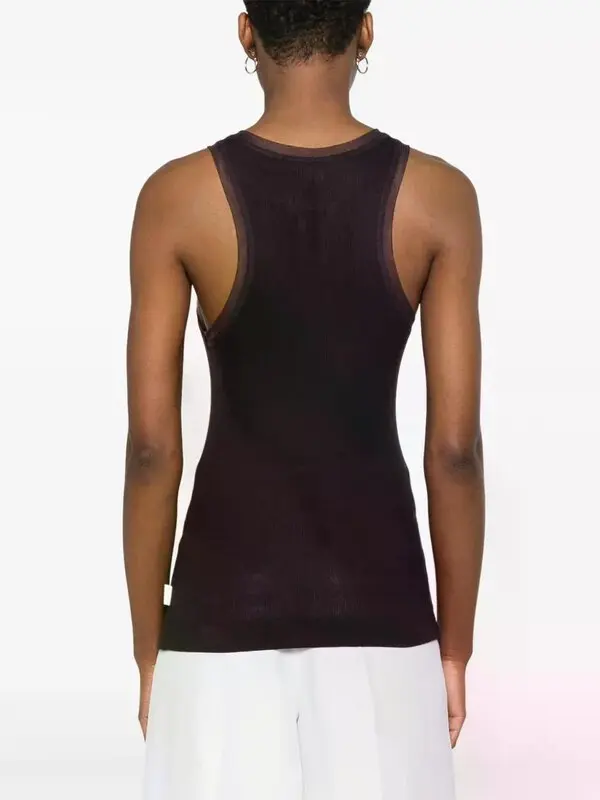 Remain Birger Christensen Mesh-edge Tank Top - Purple