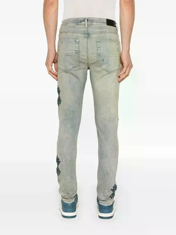 Amiri Ma Quad Appliqué Jeans - Blue
