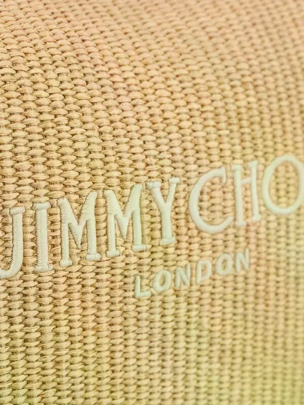 JIMMY CHOO Shoulder Bag With Embroidered Logo - Neutrals