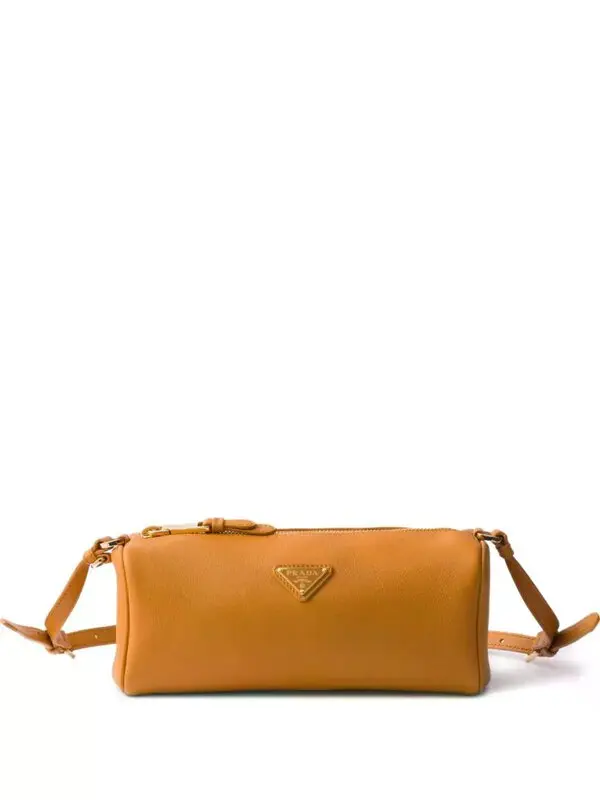 Prada Leather Mini Shoulder Bag - Orange