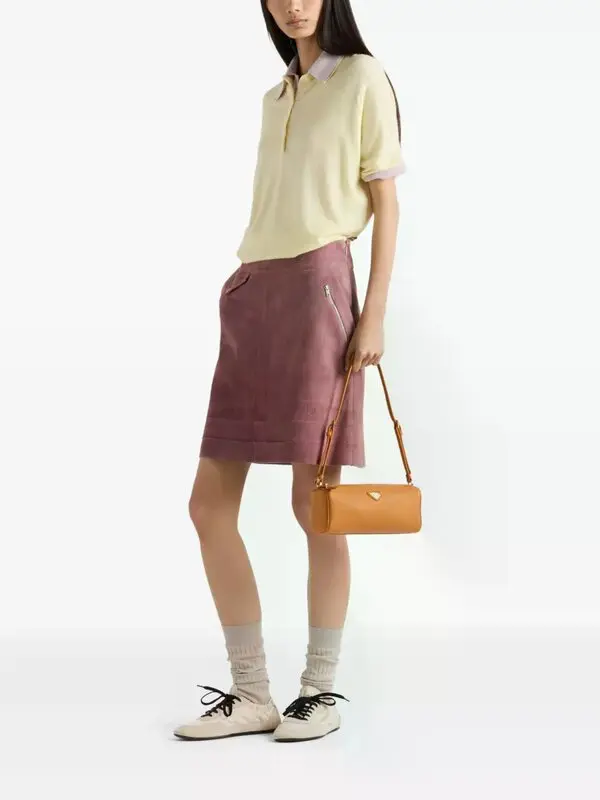 Prada Leather Mini Shoulder Bag - Orange