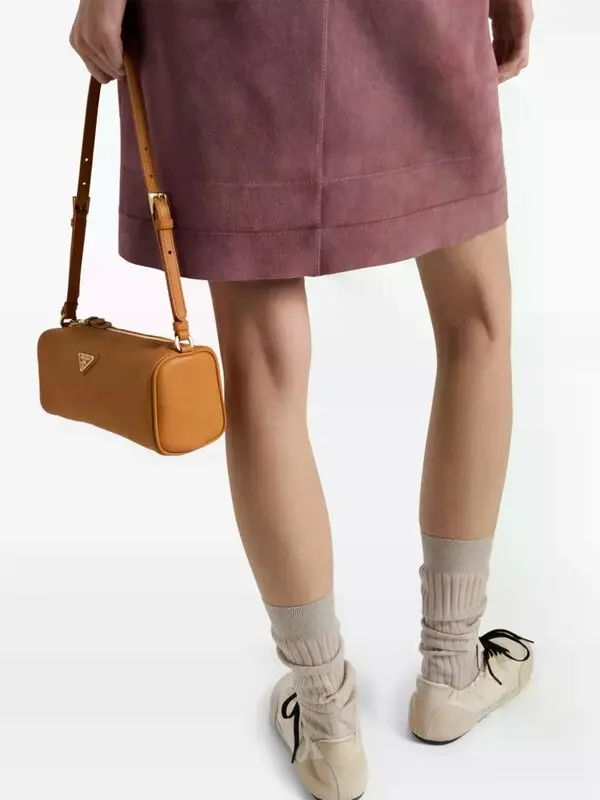 Prada Leather Mini Shoulder Bag - Orange