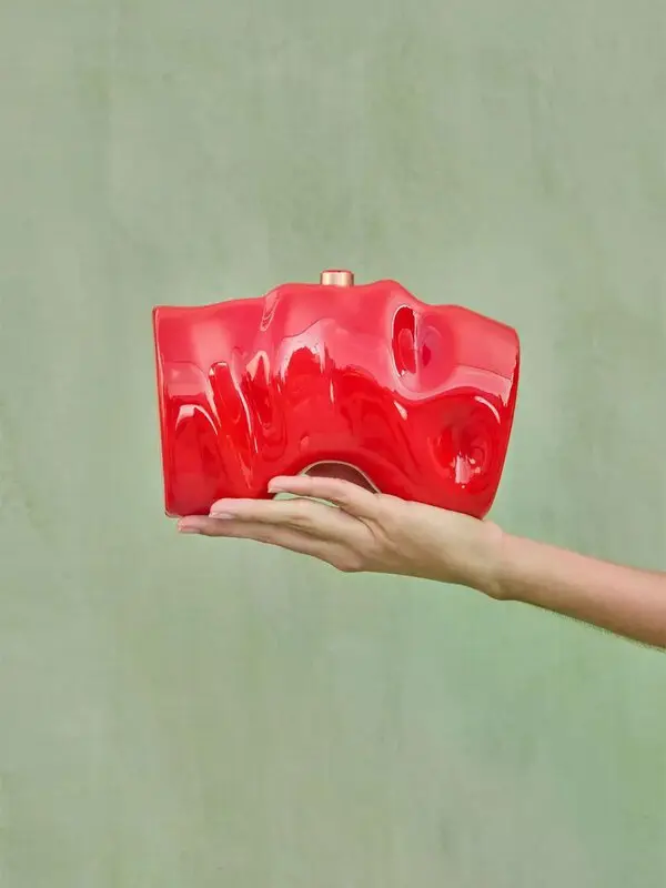 Cult Gaia Scrunch Clutch - Red