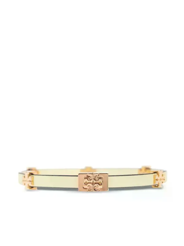 Tory Burch Logo-plaque Bracelet - Yellow