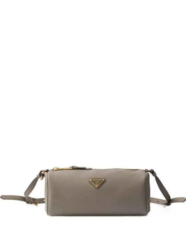 Prada Leather Shoulder Bag - Grey