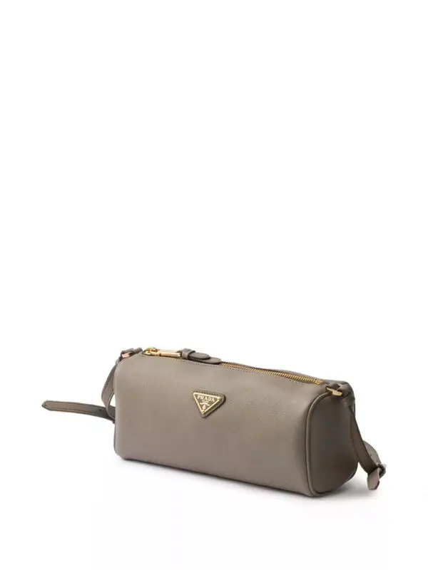 Prada Leather Shoulder Bag - Grey