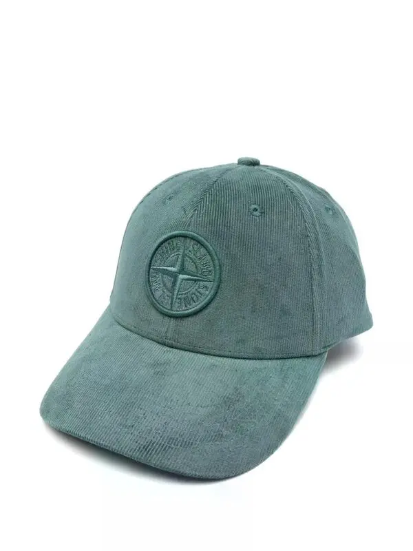 Stone Island Cotton Micro-corduroy Baseball Cap - Green