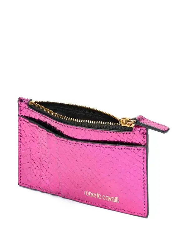 Roberto Cavalli Leather Cardholder - Pink