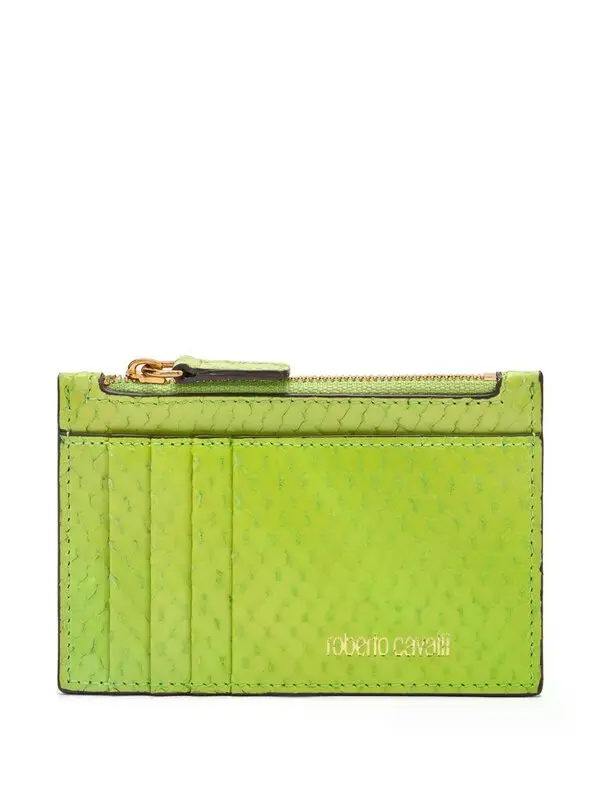 Roberto Cavalli Leather Cardholder - Green