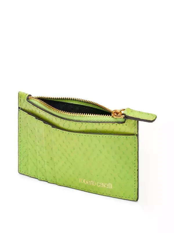 Roberto Cavalli Leather Cardholder - Green