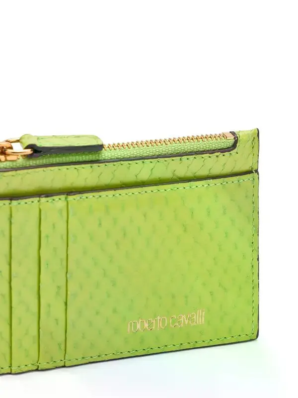 Roberto Cavalli Leather Cardholder - Green