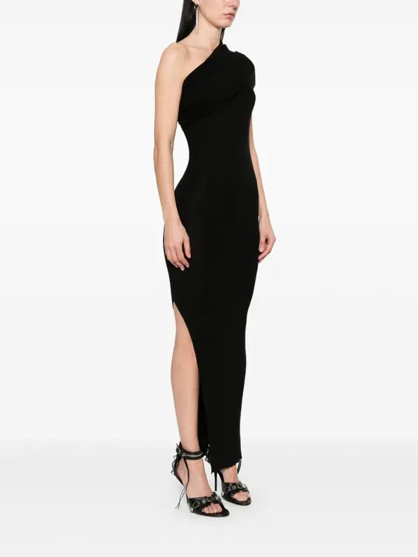 knitted pleated midi dress Black Ribbed Knit Pleated Maternity Midi Dress