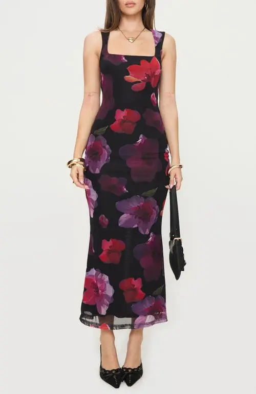 Princess Polly Eviana Floral Mesh Maxi Dress