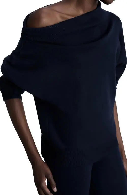 Mango Asymmetric Mock Neck Sweater