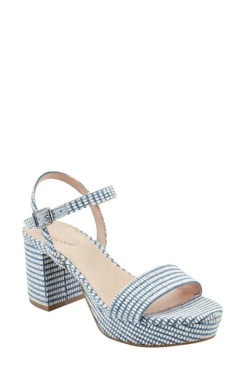 Bandolino Pennie Ankle Strap Platform Sandal - Medium Blue