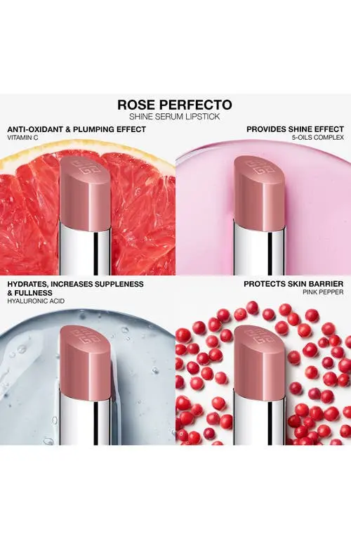 Givenchy Rose Perfecto Shine Serum Lip Oil Stick - N114