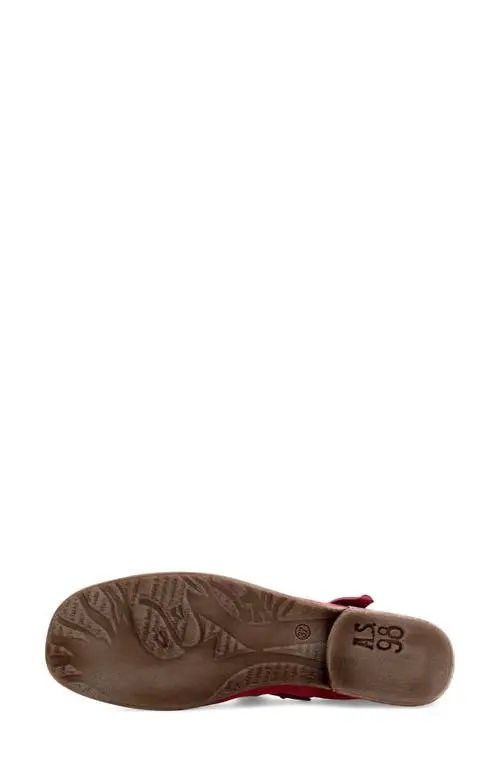 A.S.98 Zaine Mary Jane Flat - Cardinal