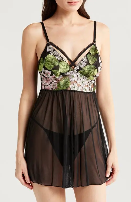 KILO BRAVA Lace & Mesh Babydoll