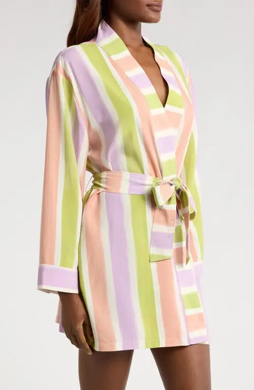 KILO BRAVA Stripe Cotton Short Robe