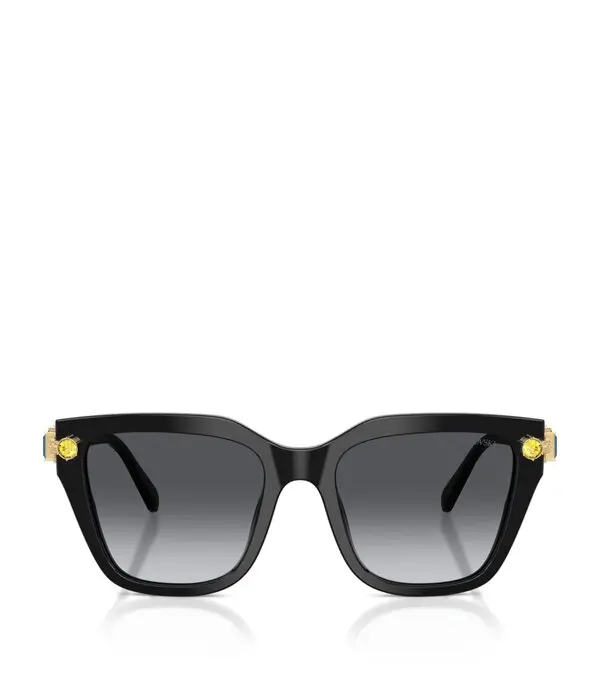 SWAROVSKI Acetate Oversized Sk6041 Sunglasses - Black