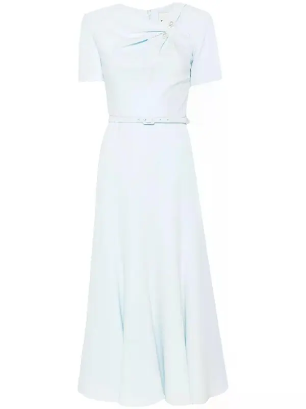 Roland Mouret Belted Cady Midi Dress