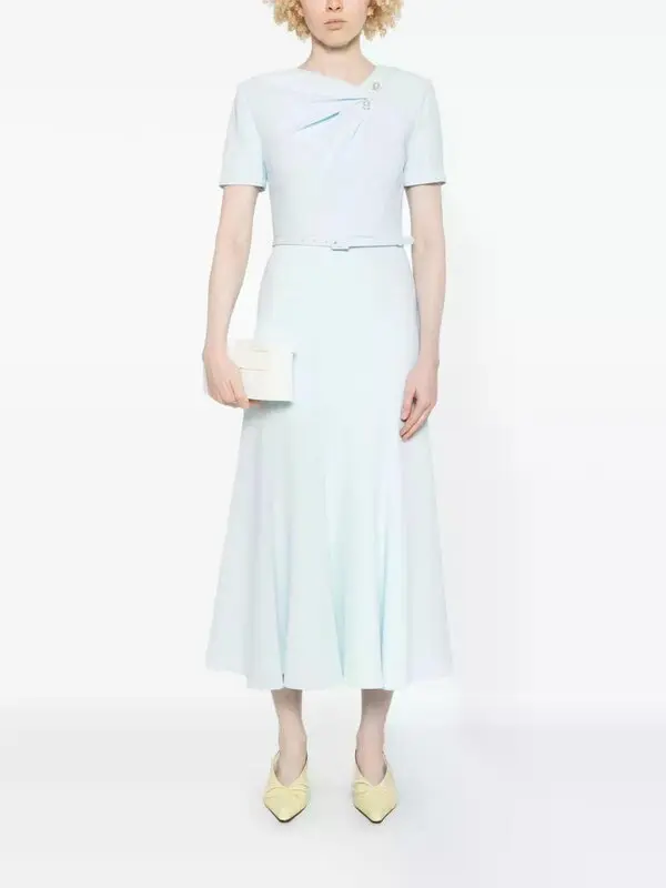 Roland Mouret Belted Cady Midi Dress