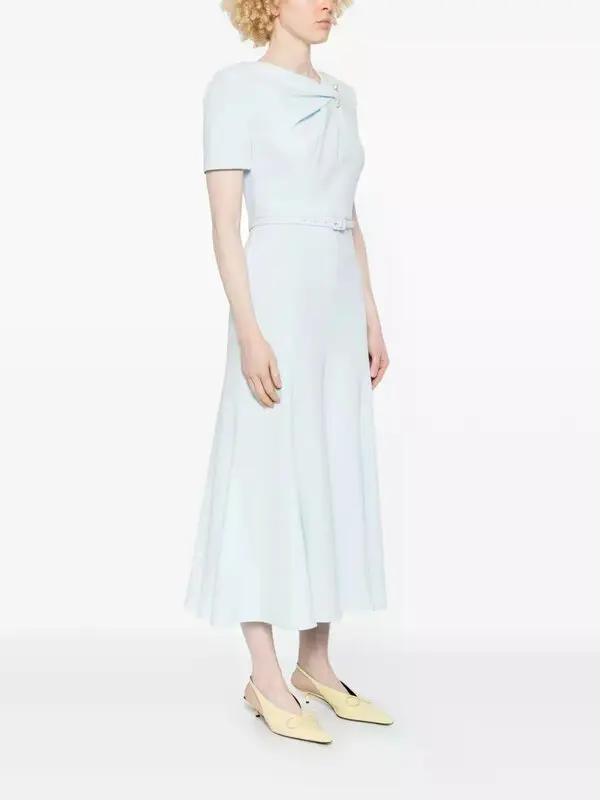 Roland Mouret Belted Cady Midi Dress