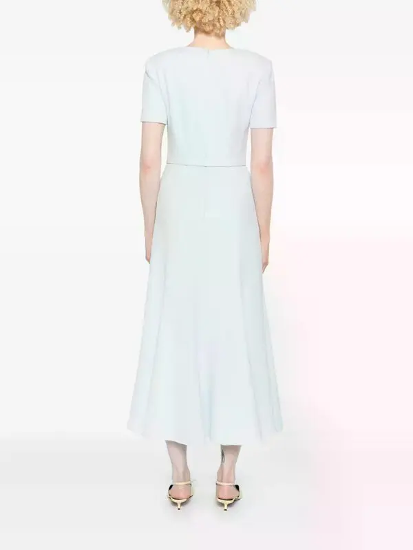 Roland Mouret Belted Cady Midi Dress